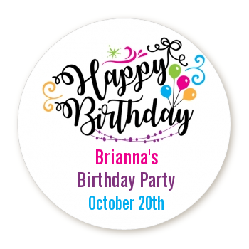 Happy Birthday Personalized sticker labels | Happy Birthday Birthday ...