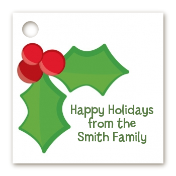 Christmas Favor Tags | Holly Favor Tags