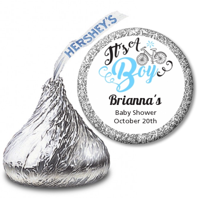 It's A Boy Hershey kiss stickers | Candles & Favors
