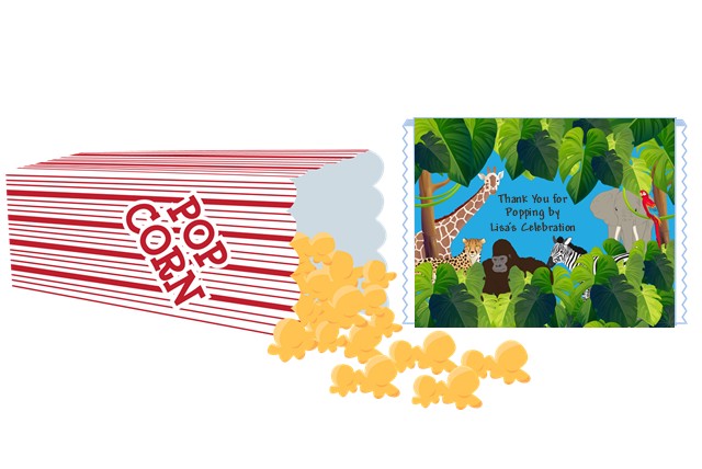 King of the Jungle Safari Baby Shower Popcorn Wrappers | Baby Shower ...