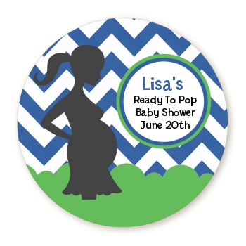 Ready To Pop Chevron Blue and Green Personalized sticker labels | Ready ...