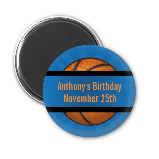 Slam Dunk - Personalized Birthday Party Magnet Favors