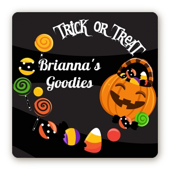 Trick or Treat Candy Halloween Stickers | Candles & Favors