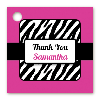 Zebra Birthday Tag Printables 108 Zebra Print Labels .75" Party