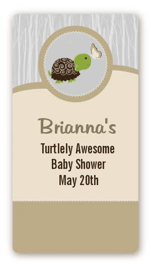 Baby Turtle Neutral Baby Shower rectangular sticker labels | Baby ...