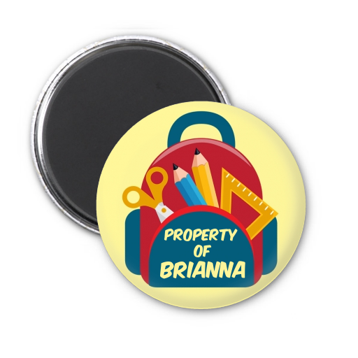 Backpack - Personalized School Magnet Favors