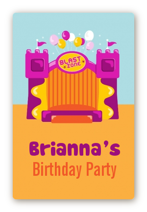 Bounce House Purple and Orange - Custom Large Rectangle Birthday Party ...