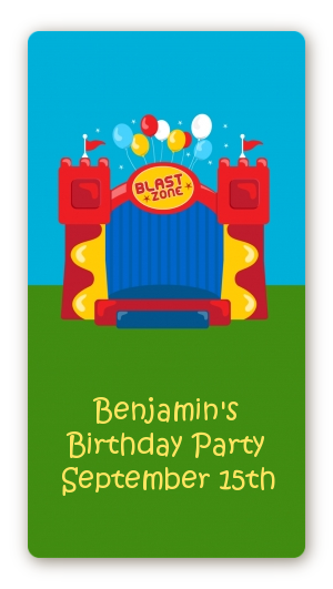 Bounce House Birthday Party rectangular sticker labels | Bounce House ...
