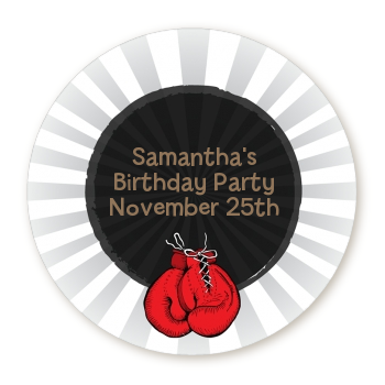 Boxing Gloves Personalized sticker labels | Boxing Gloves Birthday ...