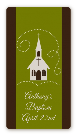 Church Baptism / Christening rectangular sticker labels | Church Hand ...