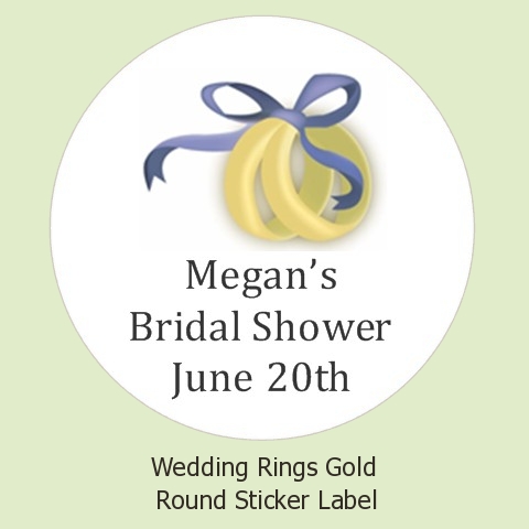 Wedding Rings Gold Personalized sticker labels | Wedding Rings Gold ...