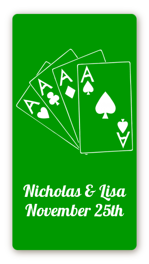 Deck of Cards Bridal Shower rectangular sticker labels | Deck of Cards ...
