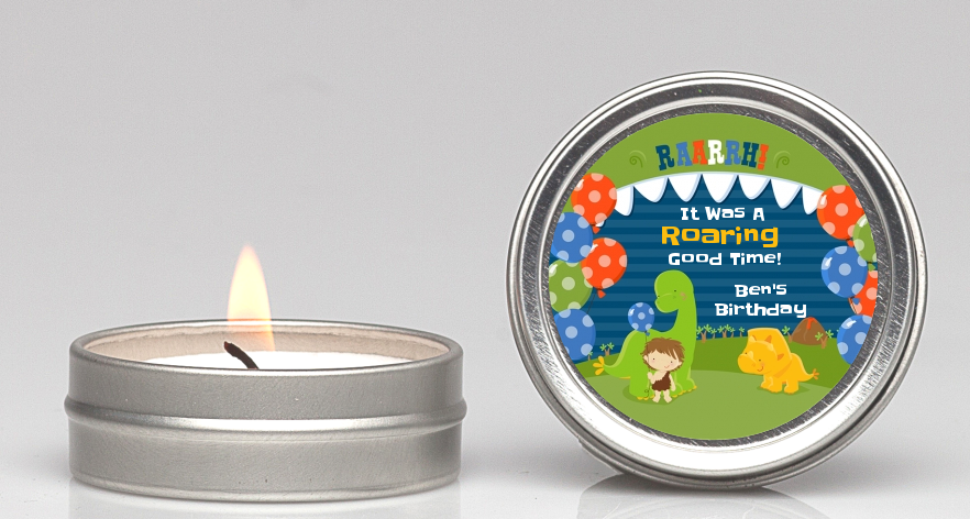 Dinosaur and Caveman Candle Favors | Candles & Favors