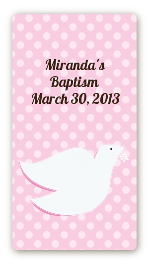 Dove Pink Baptism / Christening rectangular sticker labels | Dove Pink ...