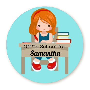 Girl Student Personalized sticker labels | Girl Student School sticker ...