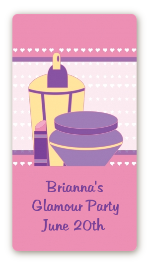 Glamour Girl Birthday Party rectangular sticker labels | Glamour Girl ...