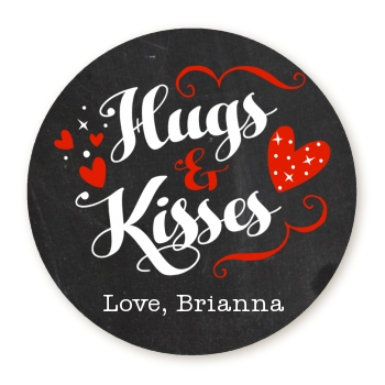 Hugs and Kisses Personalized sticker labels | Hugs and Kisses ...