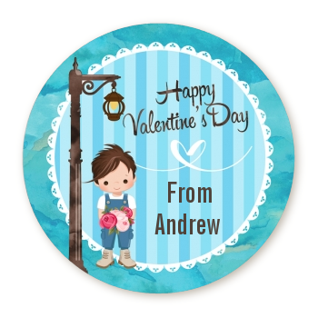 Little Boy Personalized sticker labels | Little Boy Valentines Day ...