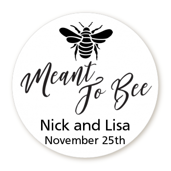 Meant To Bee Personalized sticker labels | Meant To Bee Bridal Shower ...