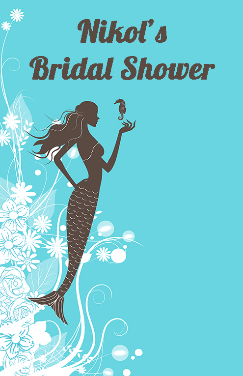 Mermaid - Personalized Bridal Shower Wall Art