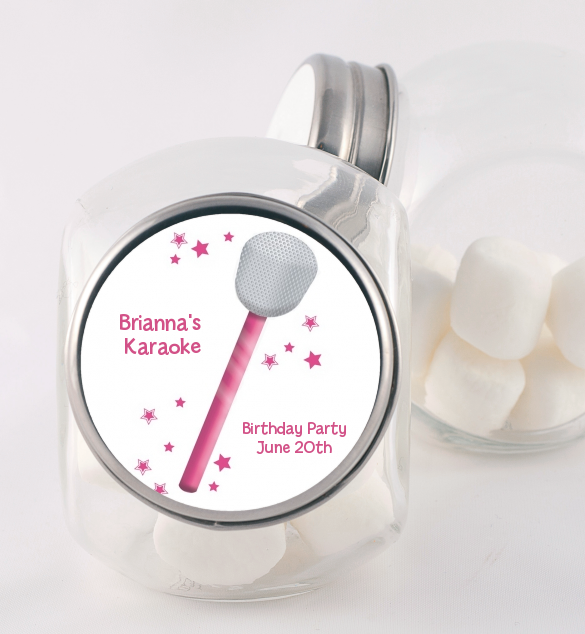 Microphone Birthday Party Candy Jars | Candles & Favors