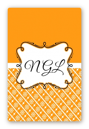 Modern Thatch Orange - Personalized Everyday Party Large Rectangle ...