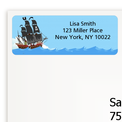 Pirate Ship Birthday Party return address labels | Birthday Party ...