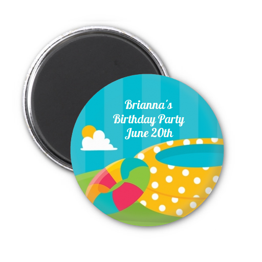 Pool Party - Personalized Birthday Party Magnet Favors