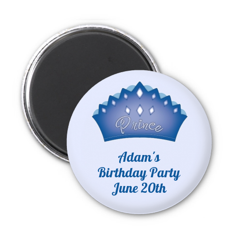 Prince Crown - Personalized Birthday Party Magnet Favors