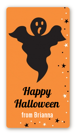 Ghost Halloween rectangular sticker labels | Ghost Hand Sanitizer ...