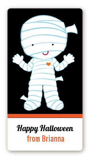 Mummy Costume Halloween rectangular sticker labels | Mummy Costume Hand ...
