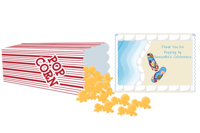 Poolside Pool Party Birthday Party Popcorn Wrappers | Birthday Party ...