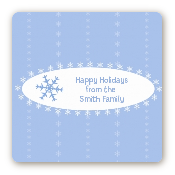 Snowflake Blue Christmas Stickers | Candles & Favors