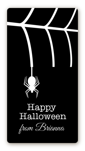 Spider Halloween rectangular sticker labels | Spider Hand Sanitizer ...