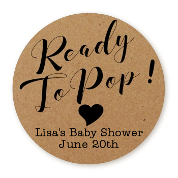 Ready To Pop Brown Personalized sticker labels | Ready To Pop Brown ...