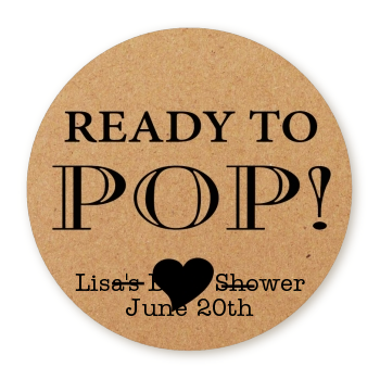 Ready To Pop Brown Personalized sticker labels | Ready To Pop Brown ...