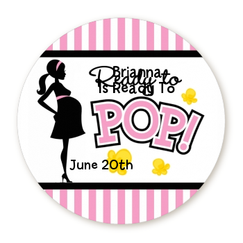 Ready To Pop Pink Personalized sticker labels | Ready To Pop Pink Baby ...