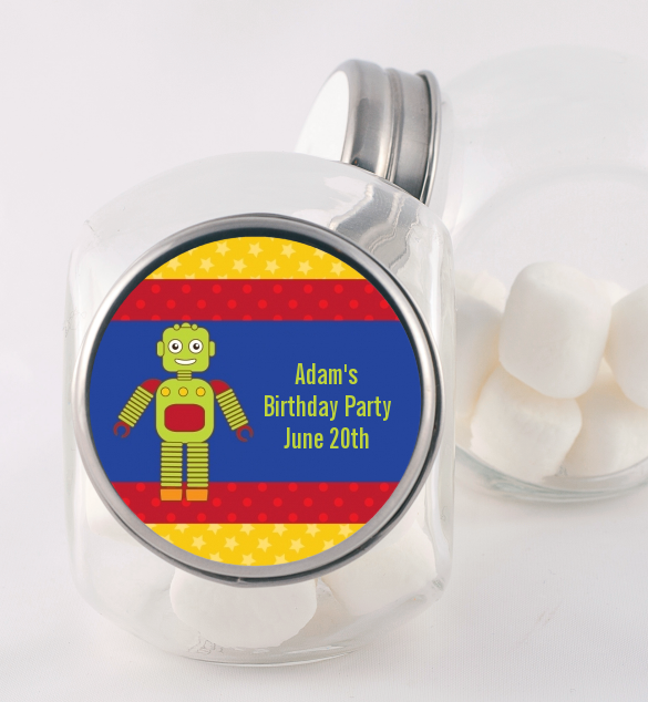 Robot Party Birthday Party Candy Jars | Candles & Favors