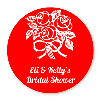 Roses Personalized sticker labels | Roses Bridal Shower sticker labels