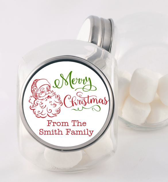 Santa Claus Outline Christmas Candy Jars | Candles & Favors