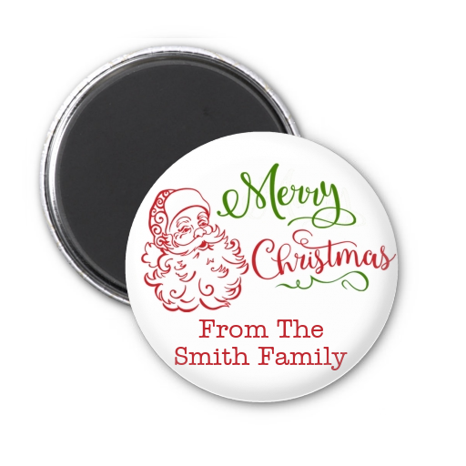 Santa Claus Outline - Personalized Christmas Magnet Favors
