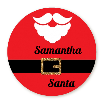 Santa's Belt Personalized sticker labels | Santa's Belt Christmas ...
