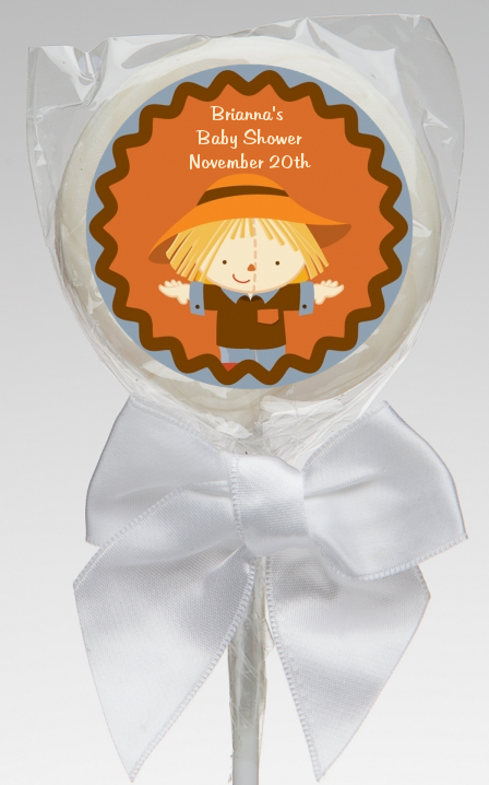 Scarecrow Fall Theme Baby Shower lollipop favors | Scarecrow Fall Theme ...
