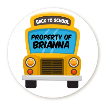 School Bus Personalized sticker labels | School Bus School sticker labels