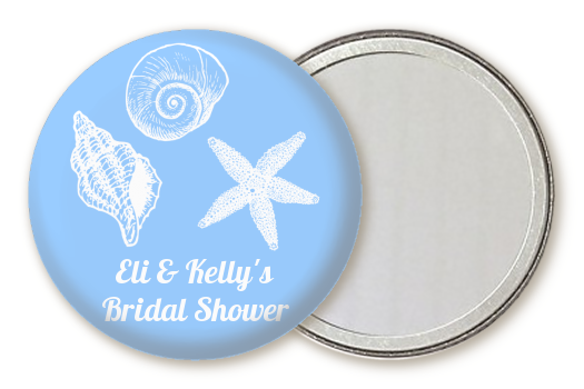 Sea Shells Bridal Shower Pocket Mirror Favors