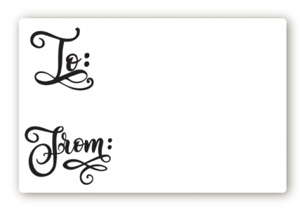 To and From Gift Tags Christmas Landscape Sticker | Candles & Favors