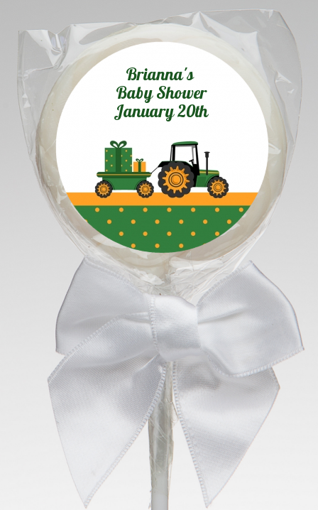 Tractor Truck Baby Shower lollipop favors | Tractor Truck lollipop favors