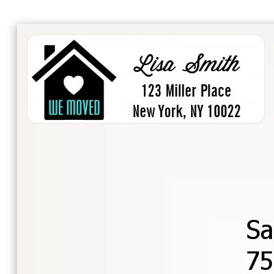 We Moved Real Estate return address labels | Real Estate return address ...
