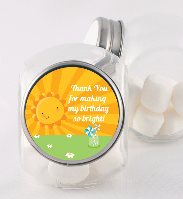 You Are My Sunshine Birthday Party Candy Jars | Candles & Favors